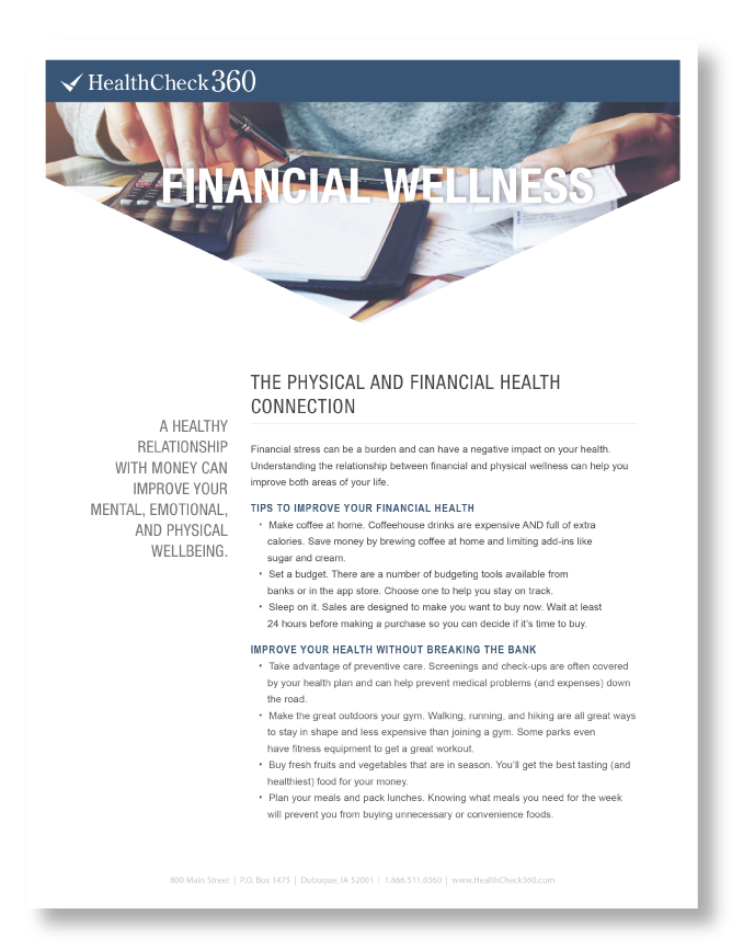 The Physical and Financial Health Connection